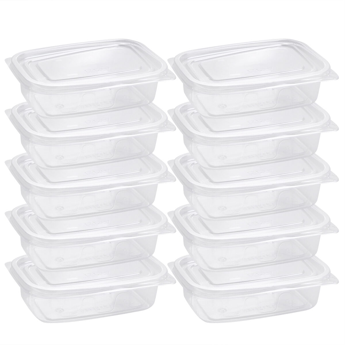 30pcs Disposable Plastic Boxes with Cover Portable Fruits Case One-off ...