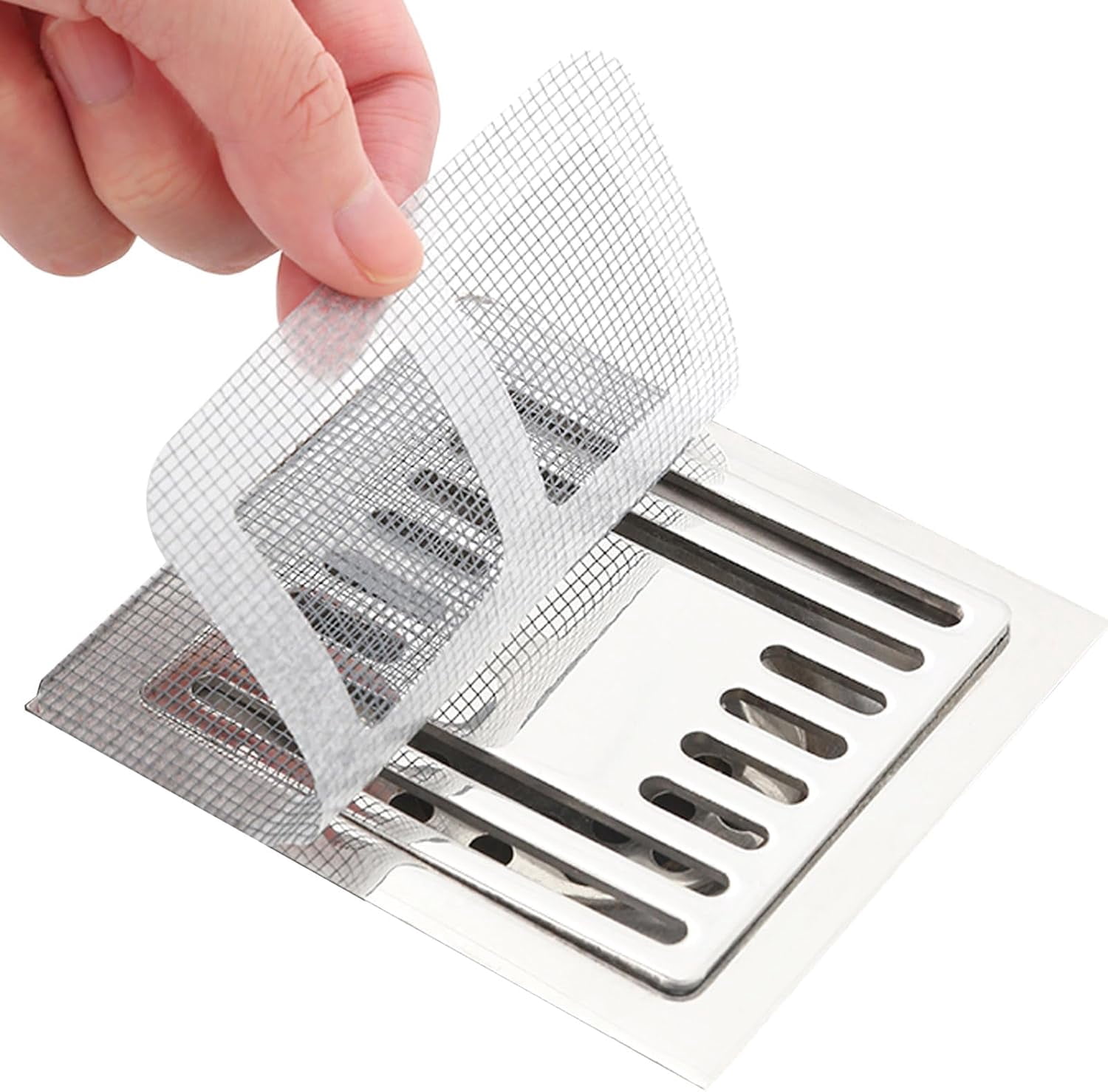 30pcs Disposable Shower Drain Hair Catcher Screen Sticker 4" X 4 ...