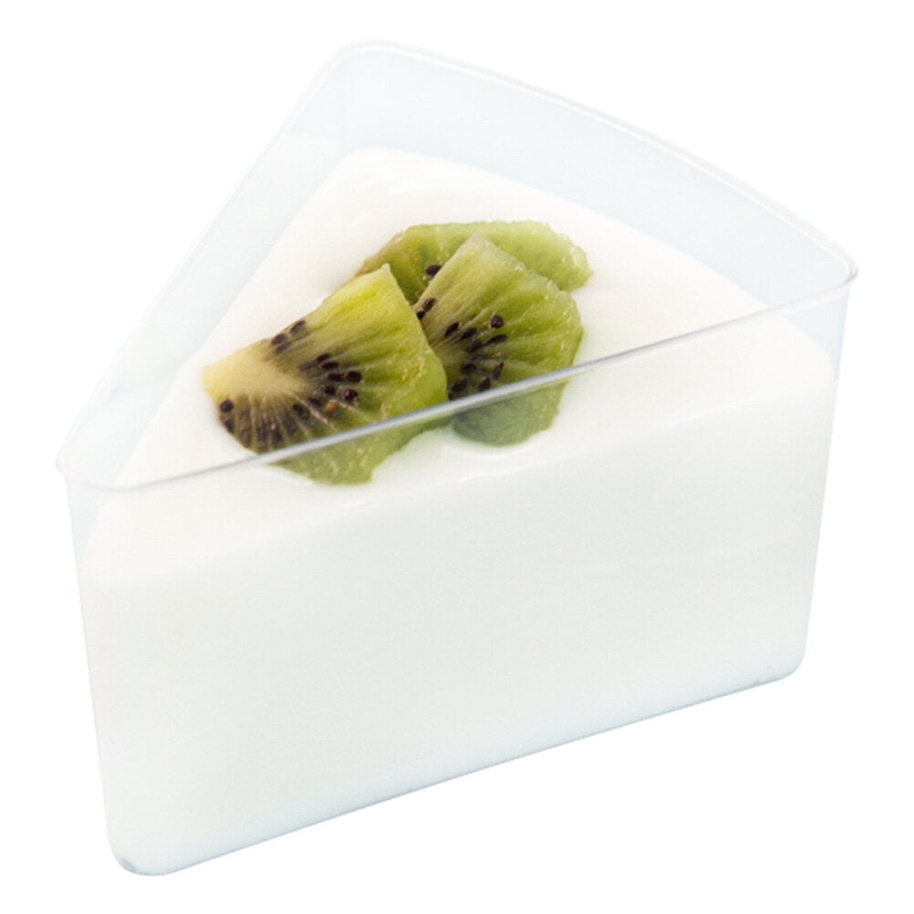 REOFLYUP Clear Dessert Cups with Triangle Design for Parties and Events ...