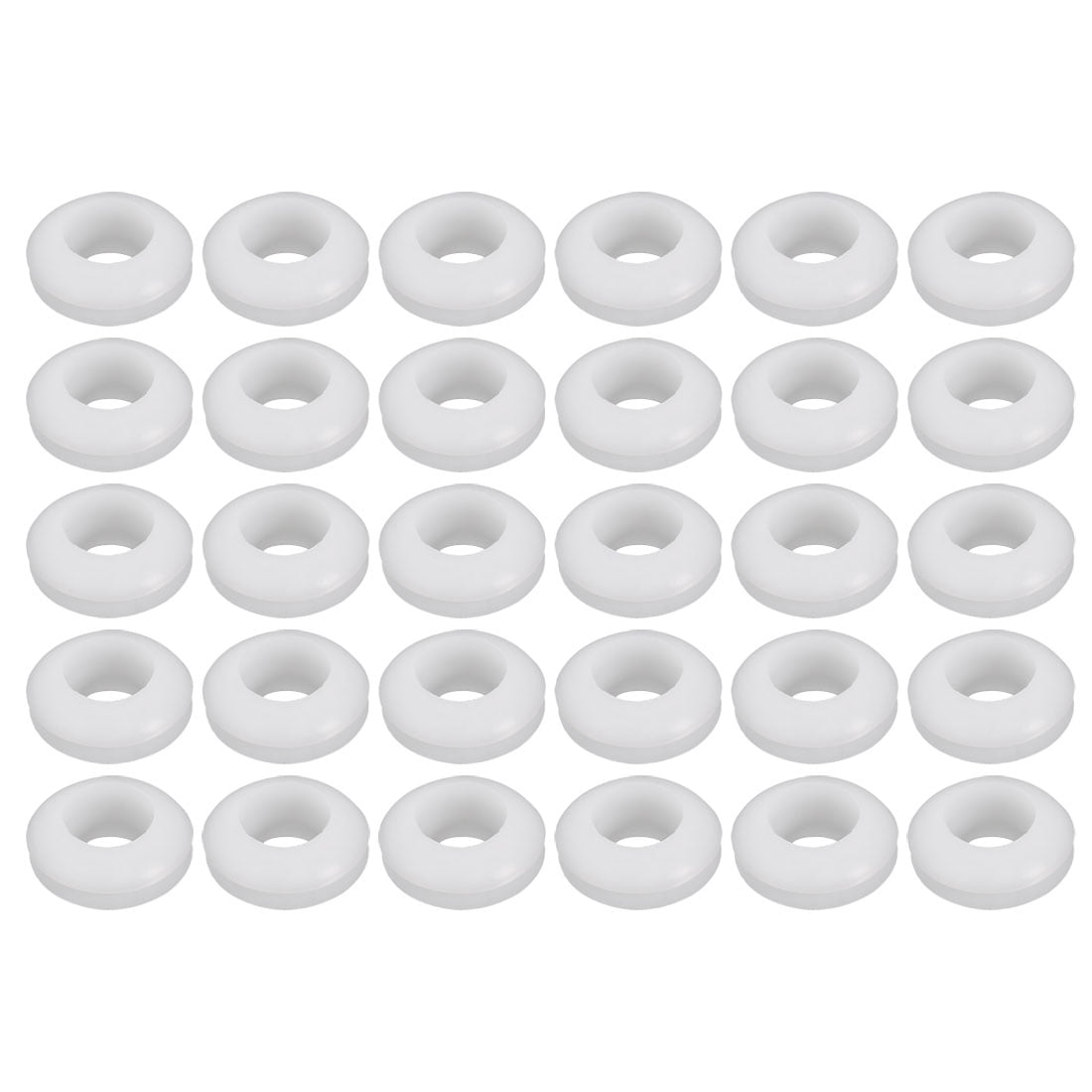 30pcs Double Side Rubber Grommet Eyelet Ring Wire Gasket White 12mm ...