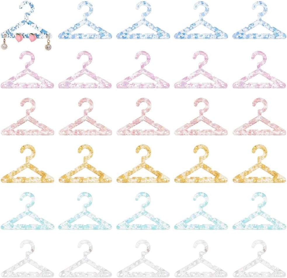 30pcs Earring Hanger 6 Colors Jewelry Hanger Clothes Hanger Shape ...