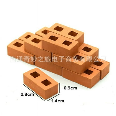 20 Bricks Miniature Bricks Model Brick Wall Small Bricks Landscaping ...