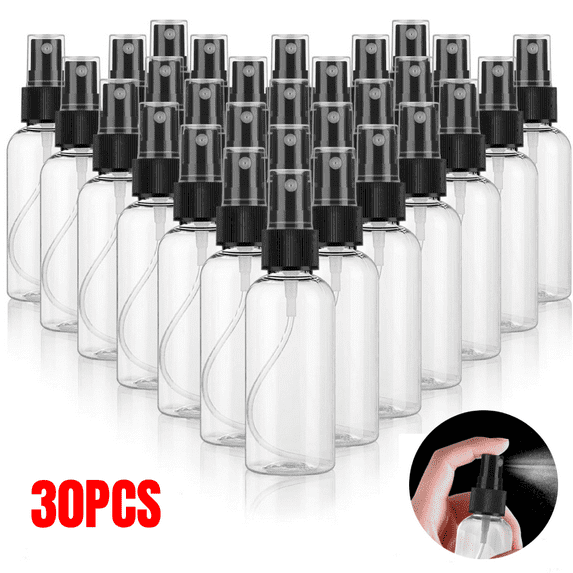 30pcs Fine Mist Clear Spray Bottles with Pump Spray Cap - for Essential Oil, Travel, Perfume - 2 ...