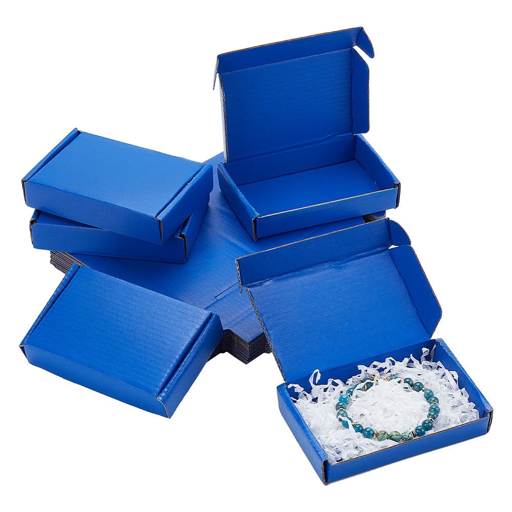 30pcs Foldable Cardboard Mailer Boxes Shipping Box Rectangle Royal Blue ...