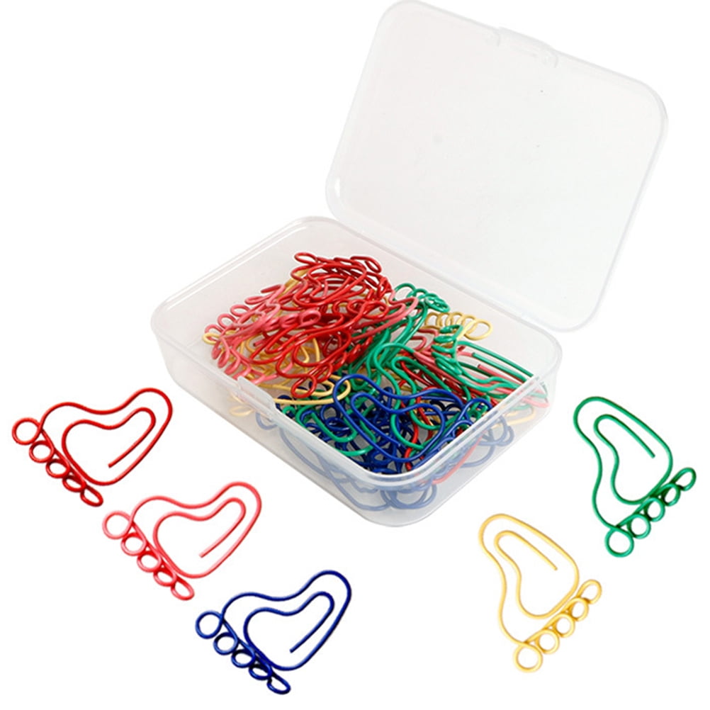 30pcs Footmark Shaped Paper Clips Paperwork Paper Clips Office ...