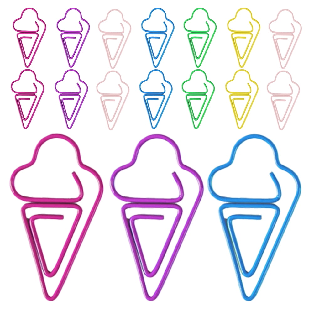 unbranded 30 Pcs Ice Cream Paper Clip Suit Clips Transparent Slurry ...