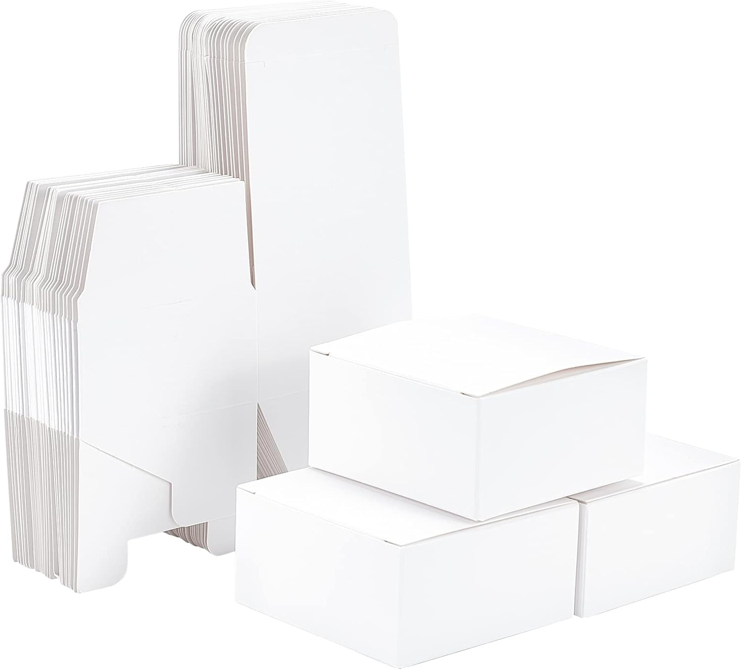 30pcs Gift Wrapping Box White Paper Boxes with Lid Small Paper Present ...