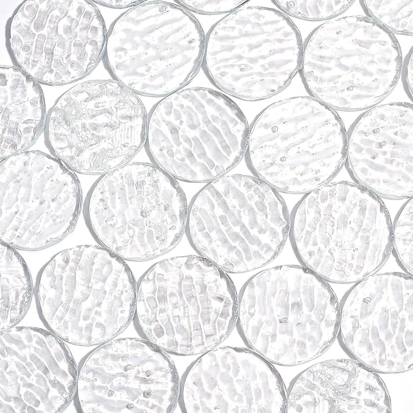 30pcs Glass Mosaic Tiles 1 Inch Glass Hangings Ornament Clear Mosaic ...