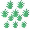 30pcs Green Pineapple Leaf Cake Toppers Paper Cake Picks Cupcake Insert ...