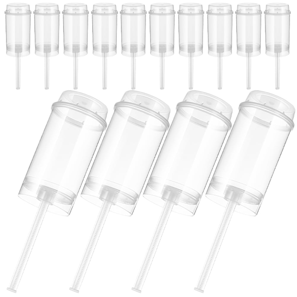 30pcs Handheld Cake Push Pops Holder Round Shape Cake Plush Cup Clear ...