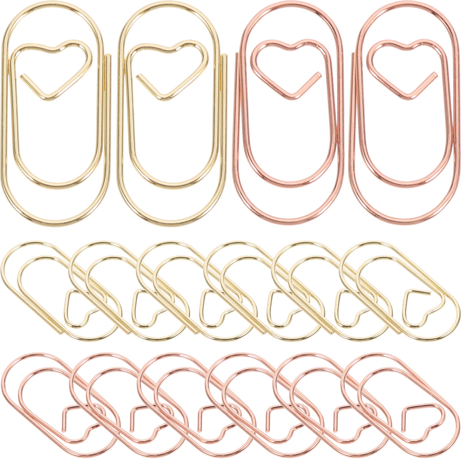 30pcs Heart Shaped Paper Clips File Clips Adorable Planner Clips ...
