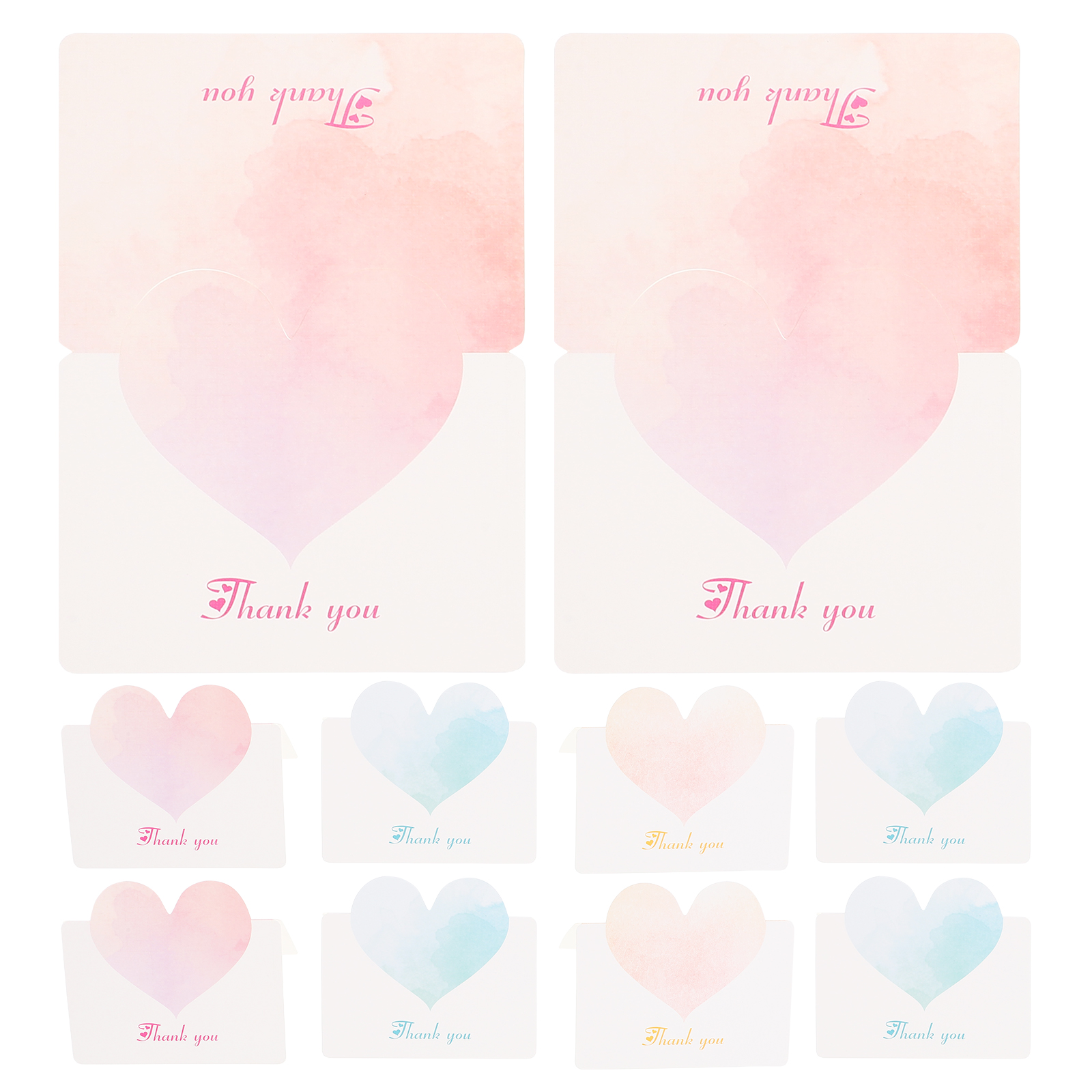 30pcs Heart Thank You Cards Note Cards Wedding Greeting Cards For ...