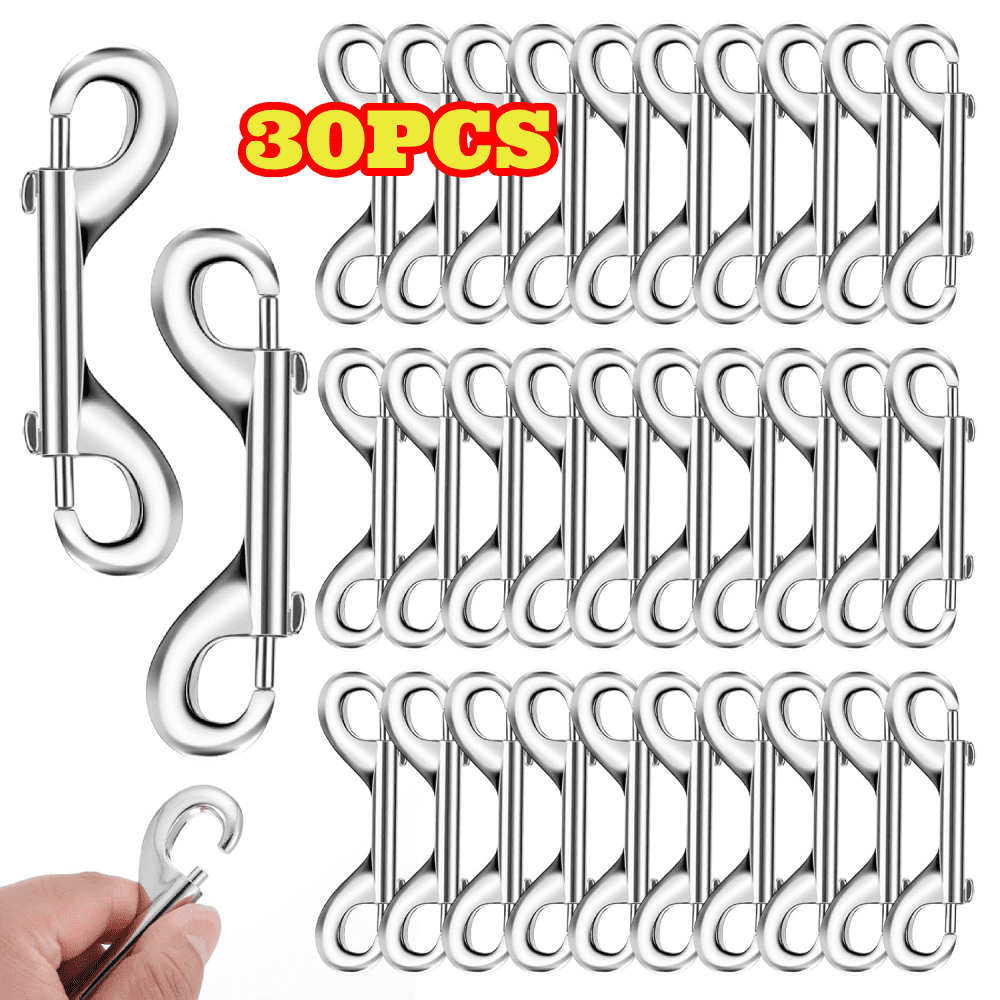 30pcs Heavy Duty Double Snap Clips, 3.5" Double Ended Snap Hooks, Zinc ...