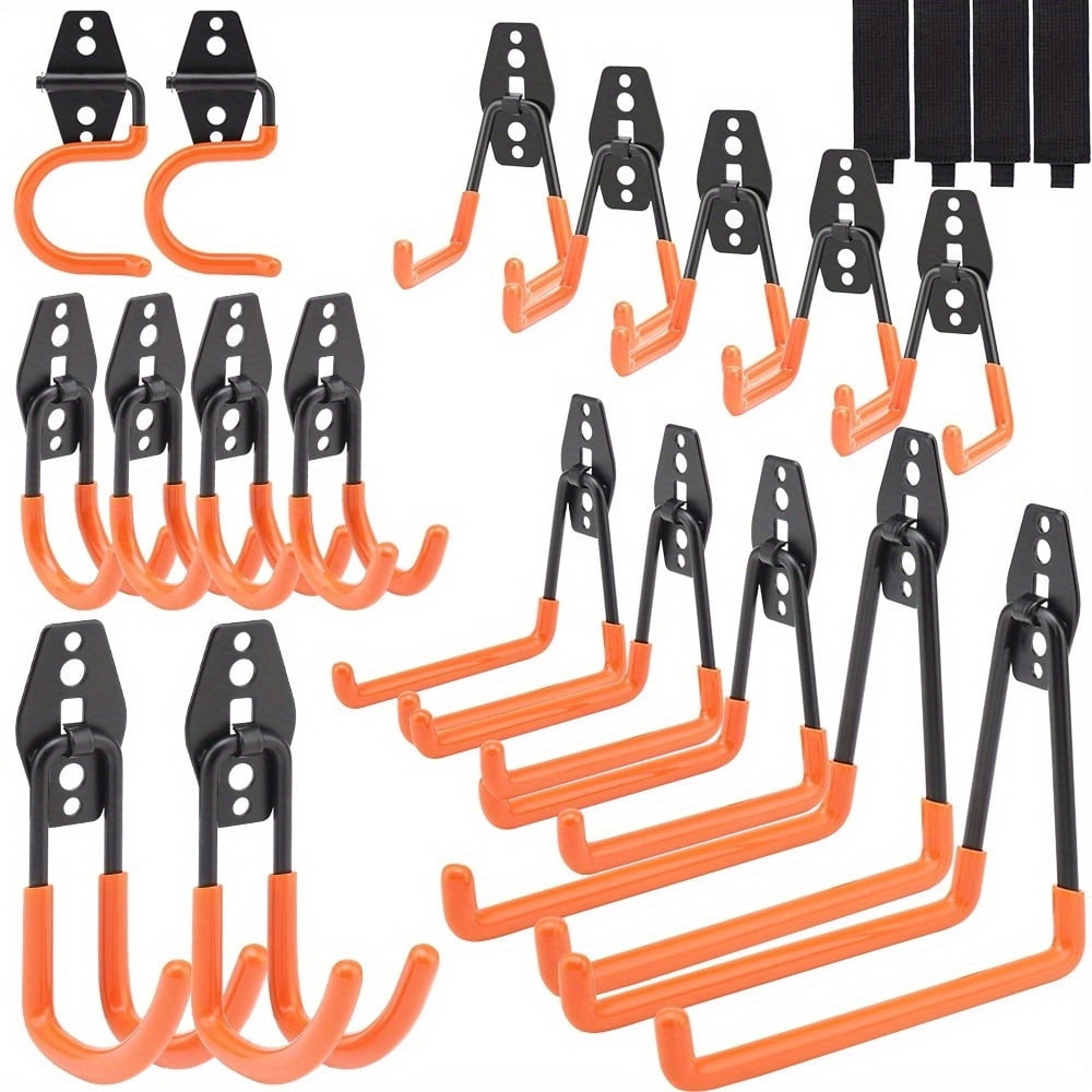 30pcs Heavy Duty Garage Hooks with Anti-Slip Coating - Wall Mount ...