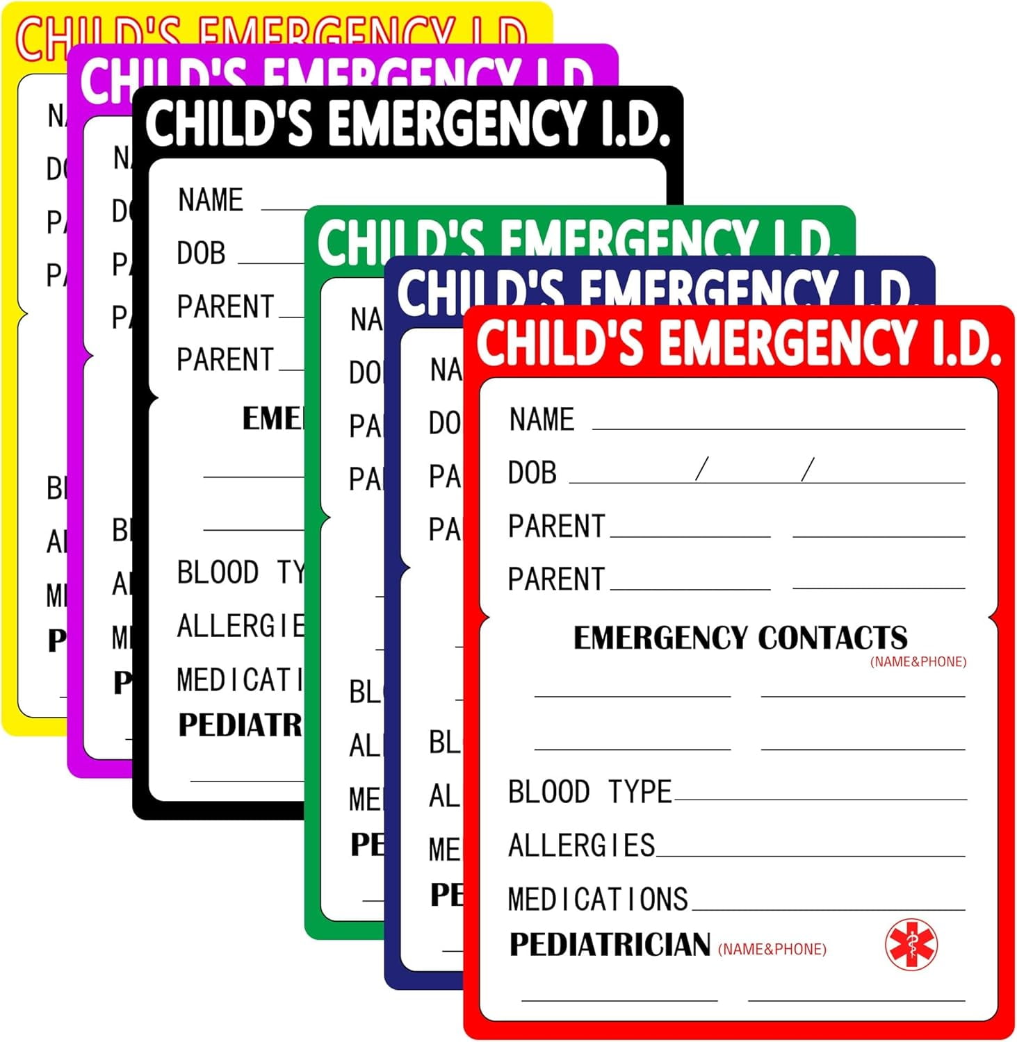 30pcs Infant I.C.E. (in Case of Emergency) 3x4 Inch-Car Seat Sticker ...