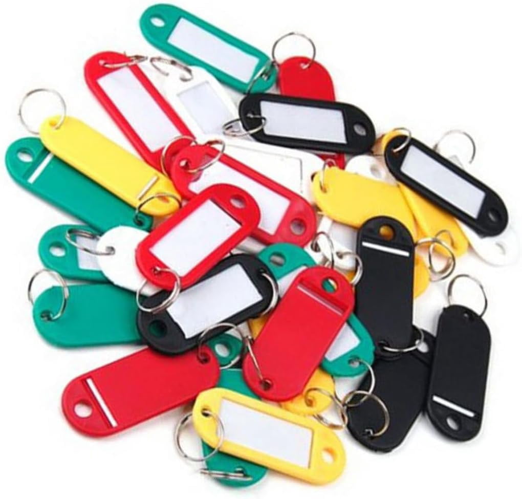 30pcs KeyColored Labels Plastic Key Tags Plastic Tags Colored tabs ...