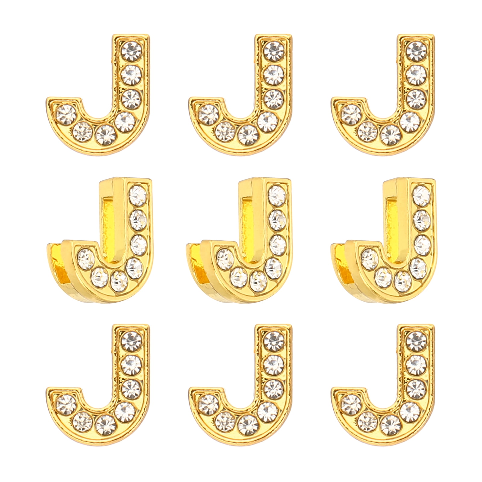 30pcs Letter Charm, Rhinestone Letter Charm Crystal Alphabet Wristbands ...