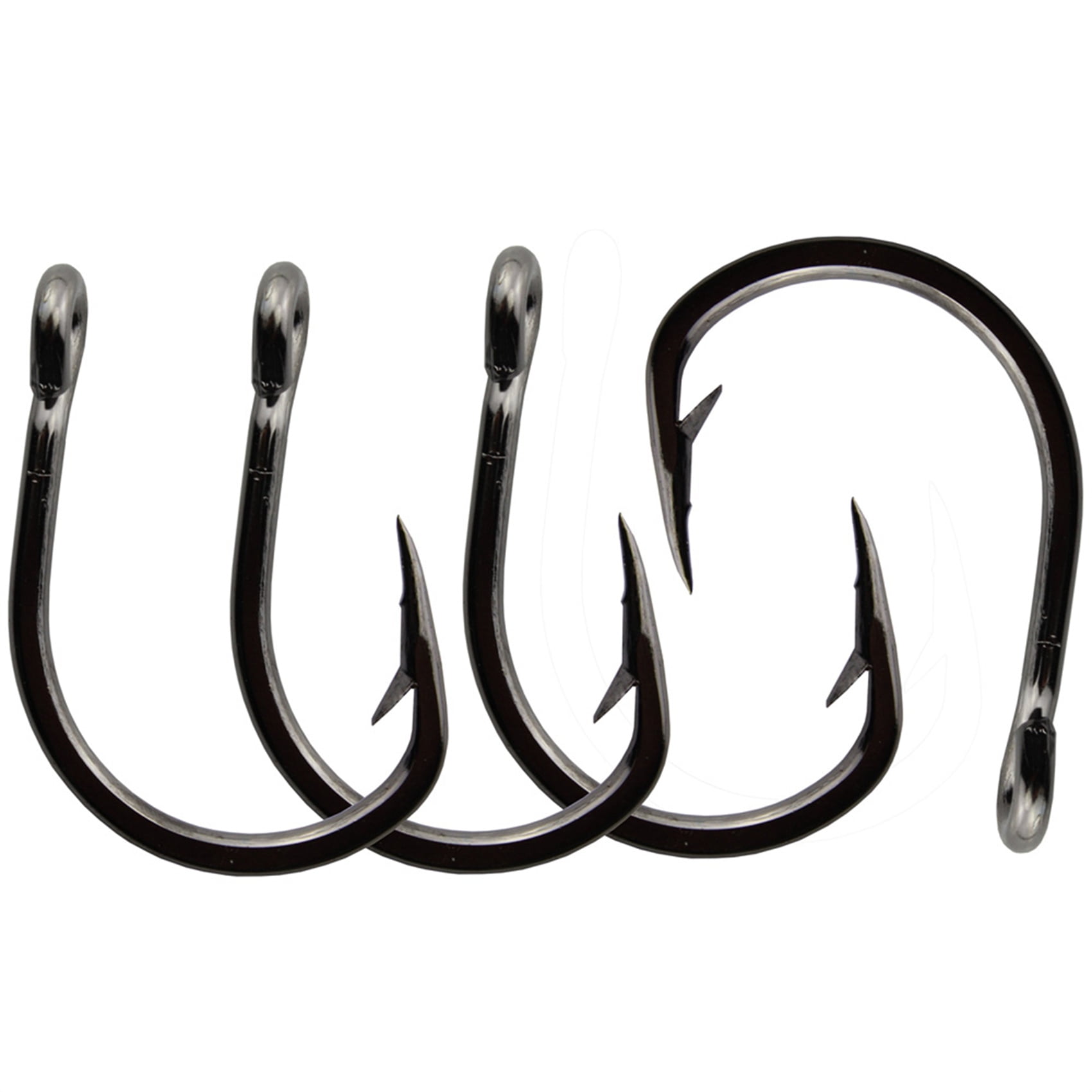 30pcs Live Bait Fish Hook with Special Extra Strong Short Shank Circle ...