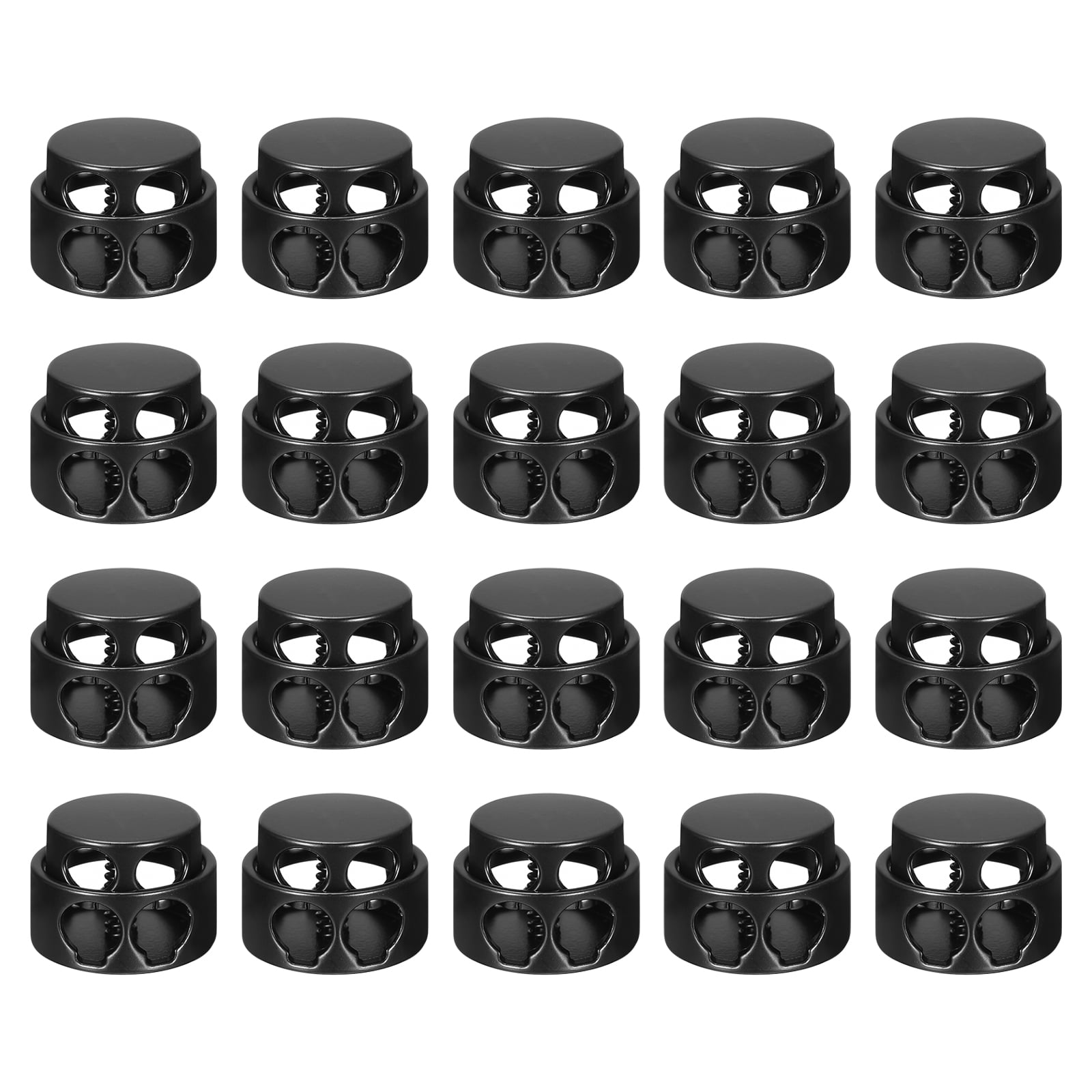 30pcs Metal Round Cord Locks, Double Hole Spring Toggle Stopper Cord ...