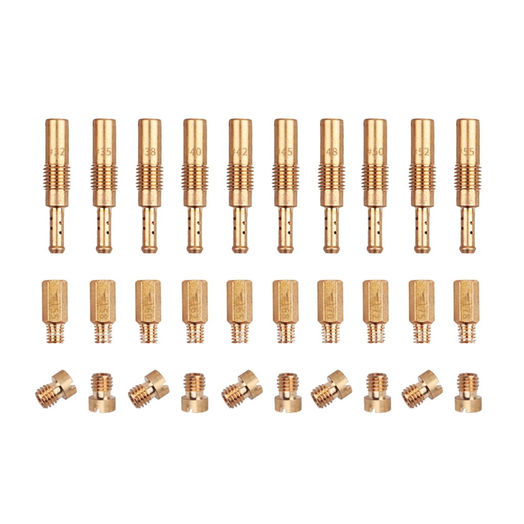 30pcs Motorcycles Carburetor Main Jets Injector Nozzle Main Jets Slow ...