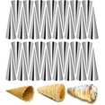 30pcs Non-Stick Cream Horn Cones Tubes Stainless Steel Conical ...