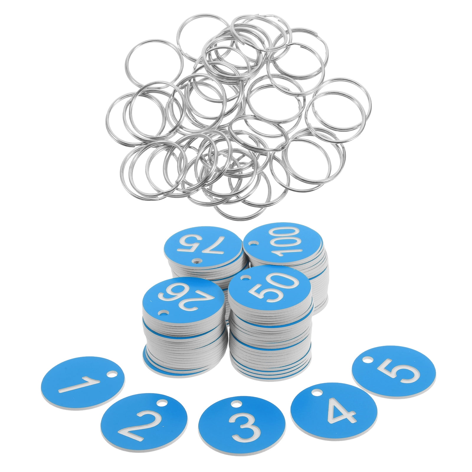 30pcs Numbered Plastic ID Tags Convenient Number Tag Round Number ...