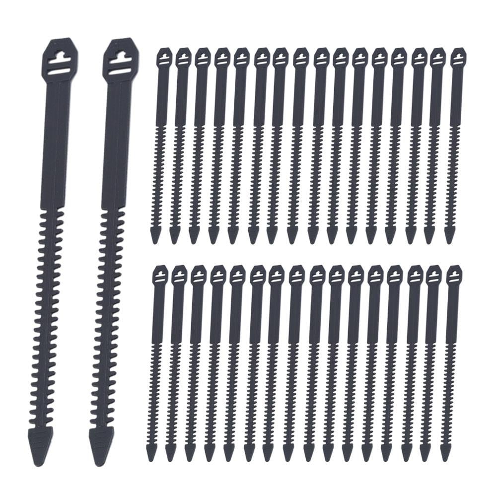 30pcs Nylon Universal Cable Tie Buckle PE Fishbone Cable Ties Power ...