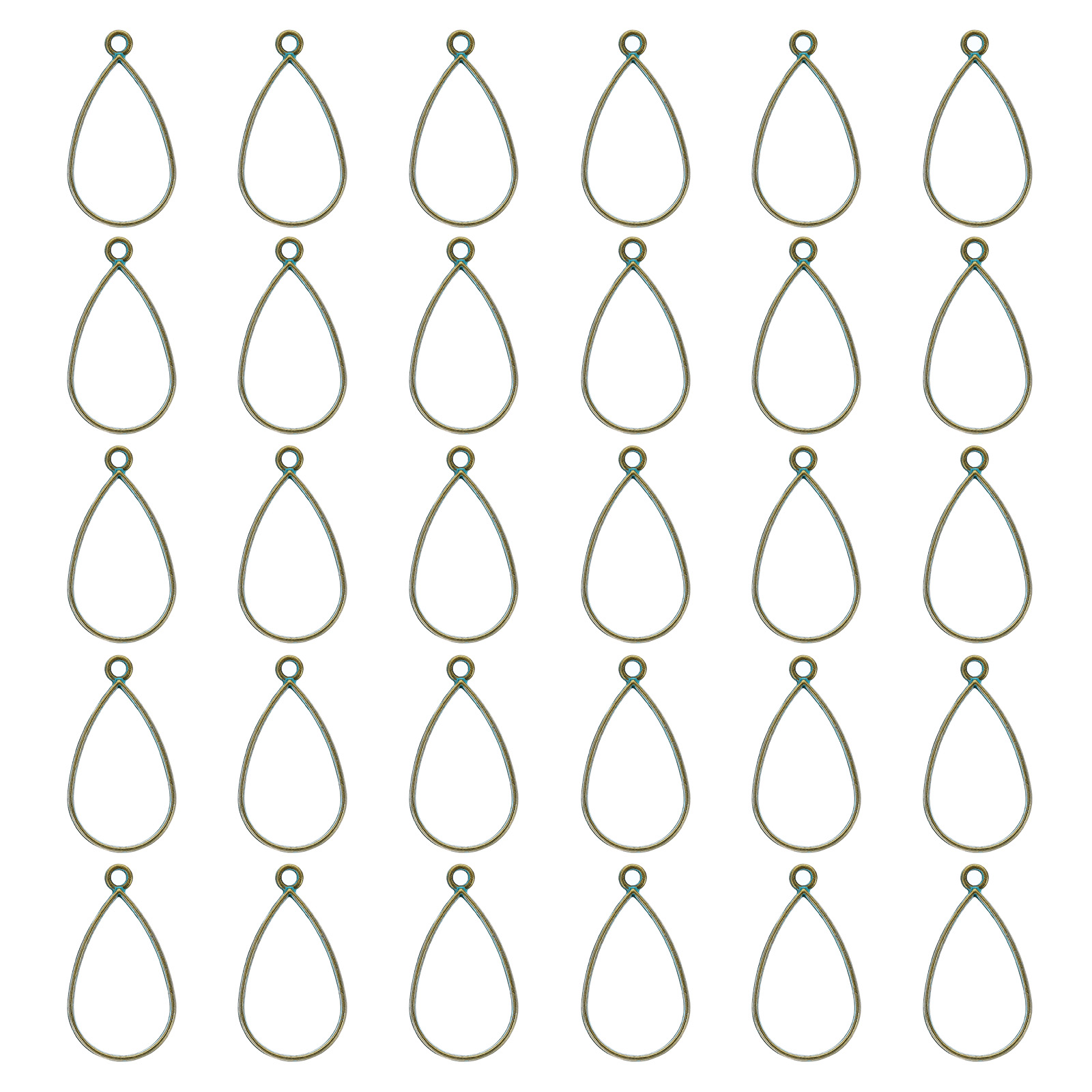 30pcs Open Bezels, Resin Bezels Pendants Mold Open Back Bezels Alloy ...