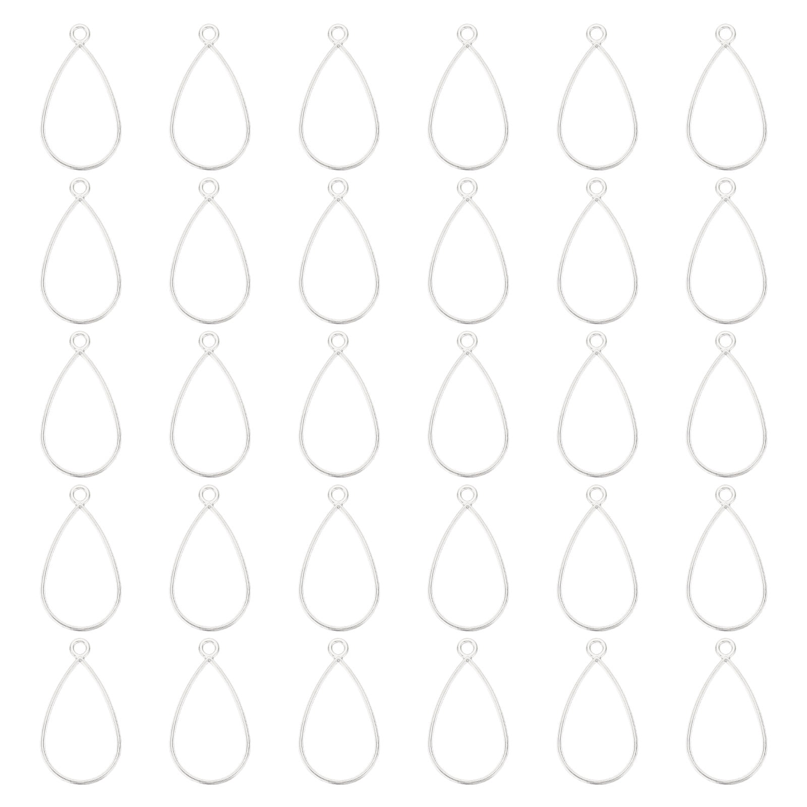 30pcs Open Bezels, Resin Bezels Pendants Mold Open Back Bezels Alloy ...