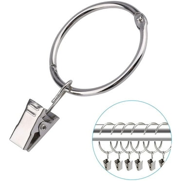 Mainstays Curtain Clip Rings Nickel, Set of Seven - Walmart.com