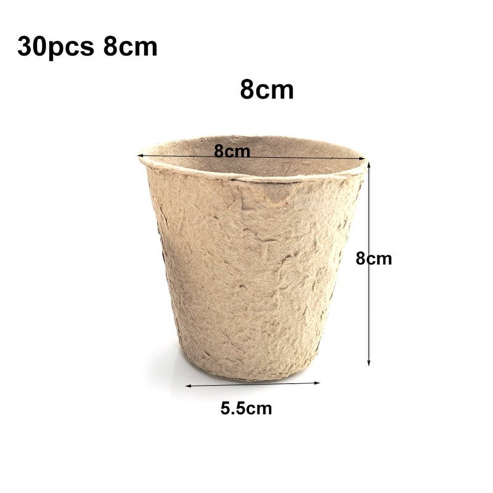 30pcs Paper Grow Pot Nursery Cup growing pot box Tray Seed veg planter ...