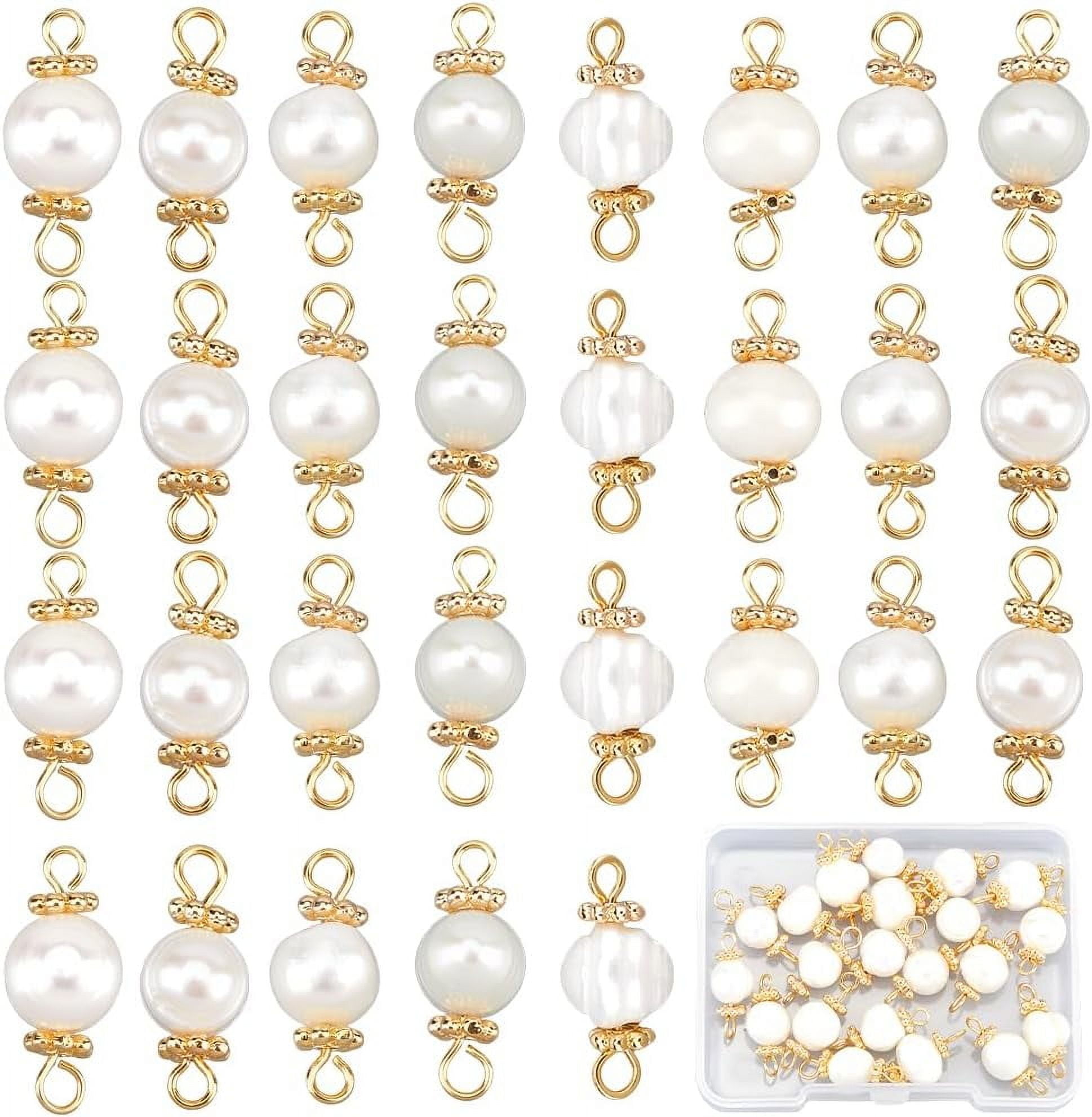 30pcs Pearl Charm Connector Freshwater Pearls Charm Natural Cultured ...