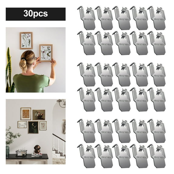 30pcs Picture Hanging Hooks, TSV Heavy Duty Picture Wall Mount Hanger ...