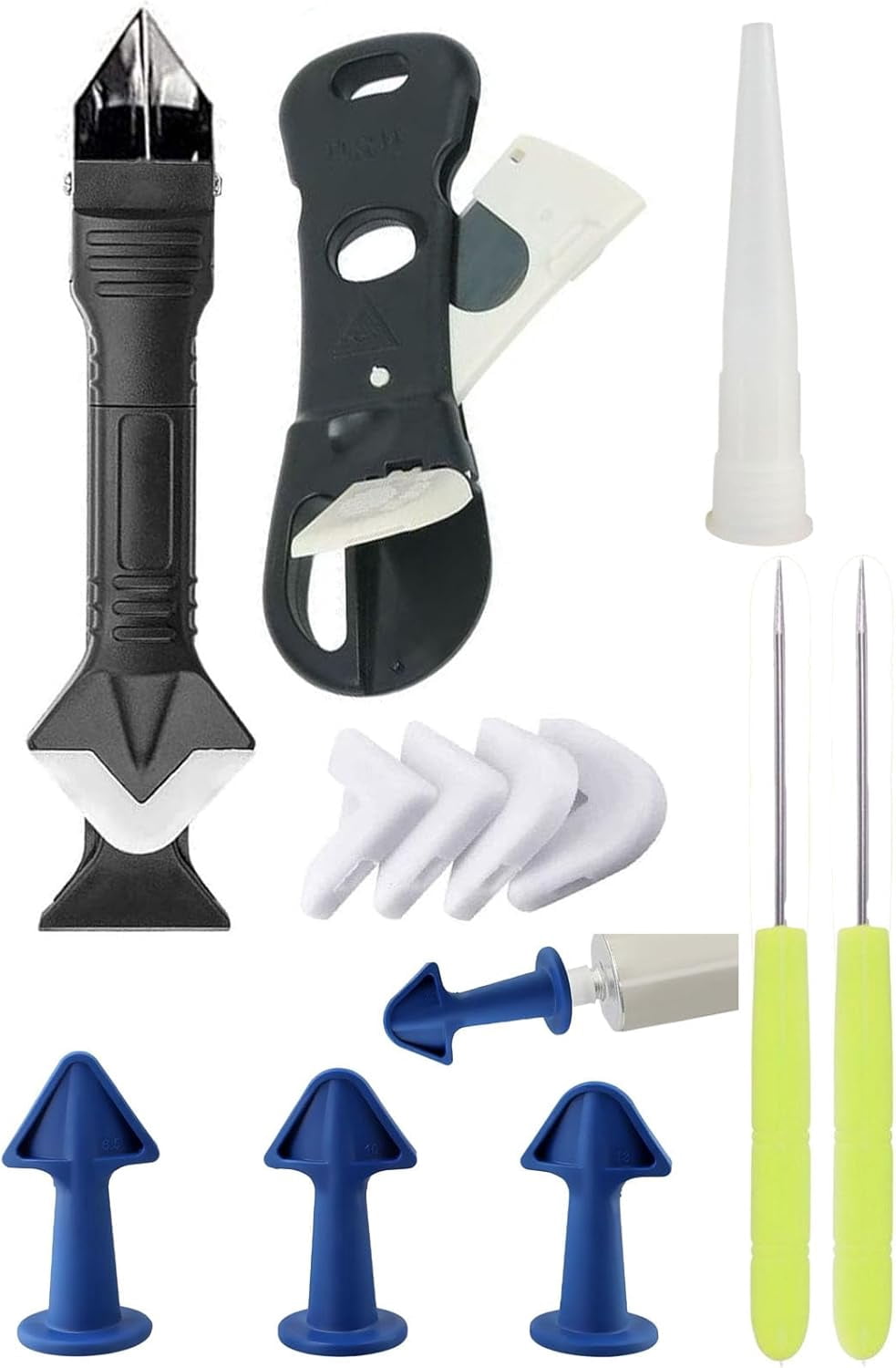 30pcs Plastic Caulking Gun extender Caulk Nozzle Tip Tool, with 3 in 1 ...