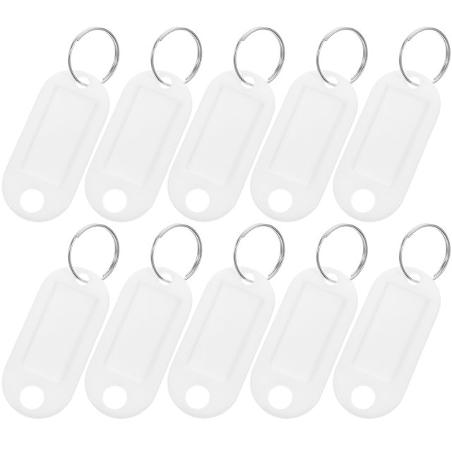 Gonyden 30pcs Plastic Keychain ID Tags Name Label Language Number Mark ...