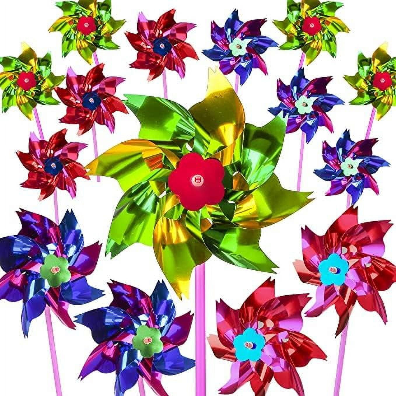 30pcs Plastic Rainbow Pinwheel,Windmill Party Pinwheels DIY Pinwheels ...