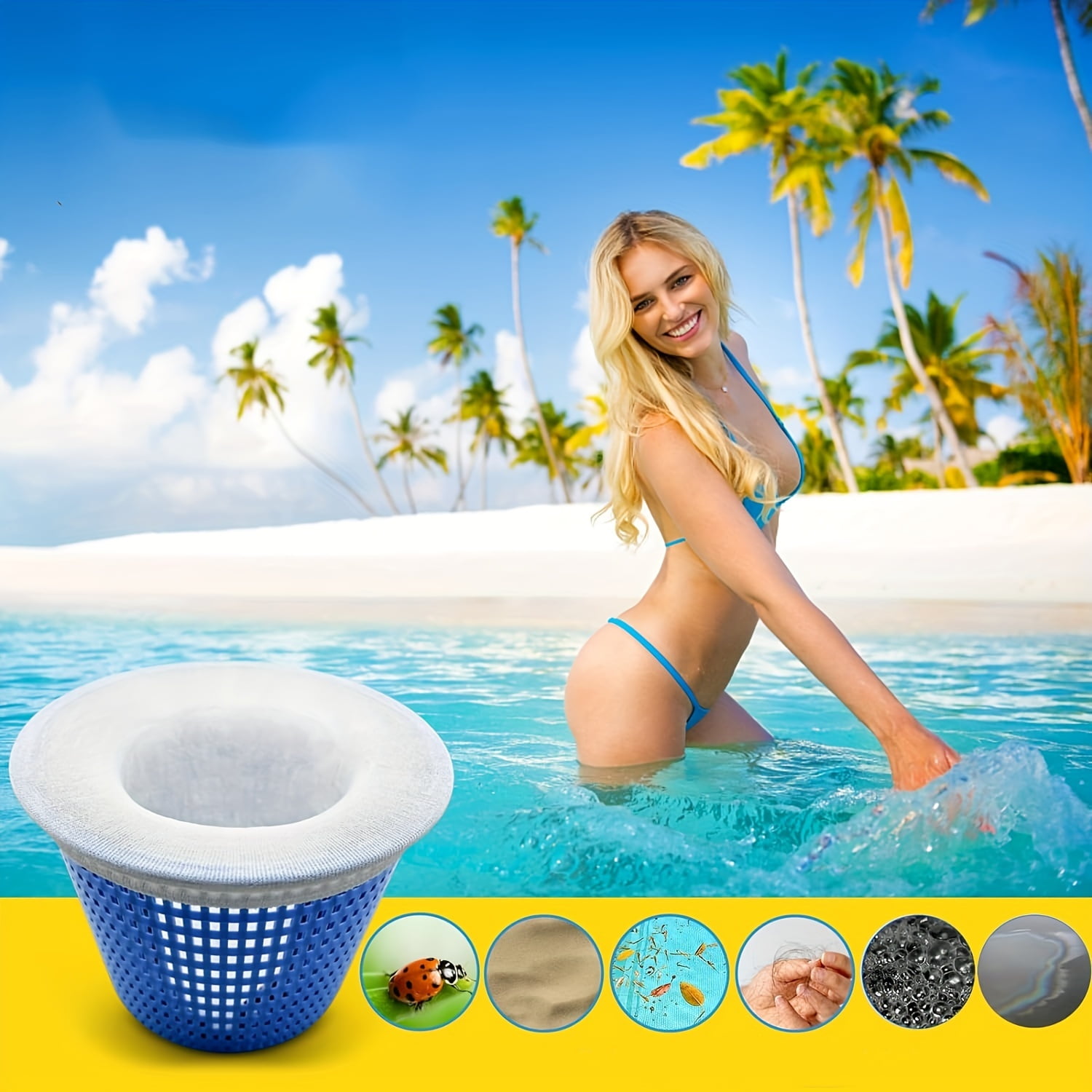 30pcs Pool Skimmer Socks - Ultra-Fine Mesh Filter Bags For Ground Pools, Leaf & Debris Catcher ...