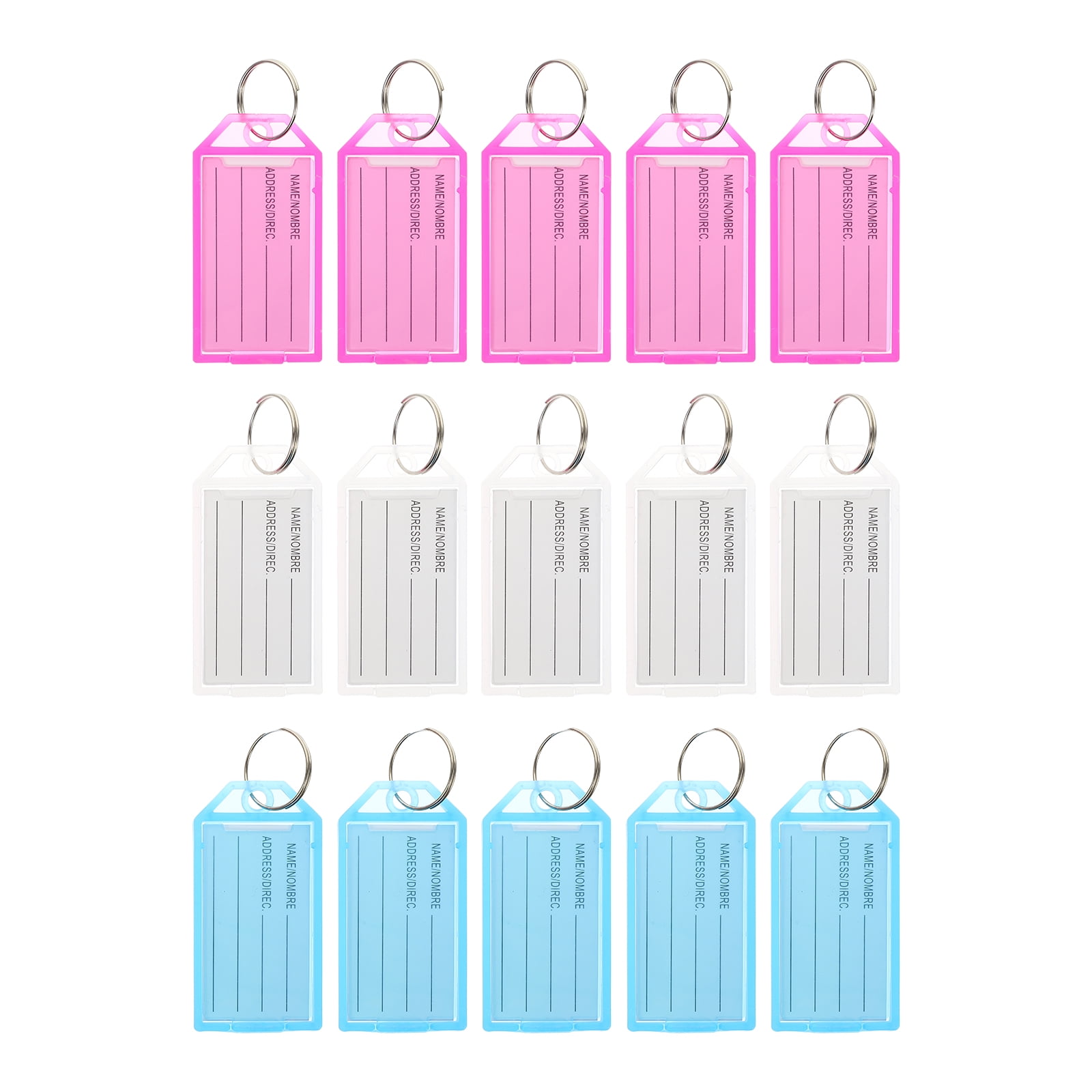 30pcs Portable Key Labels Plastic ID Label Key Chain Tags ...