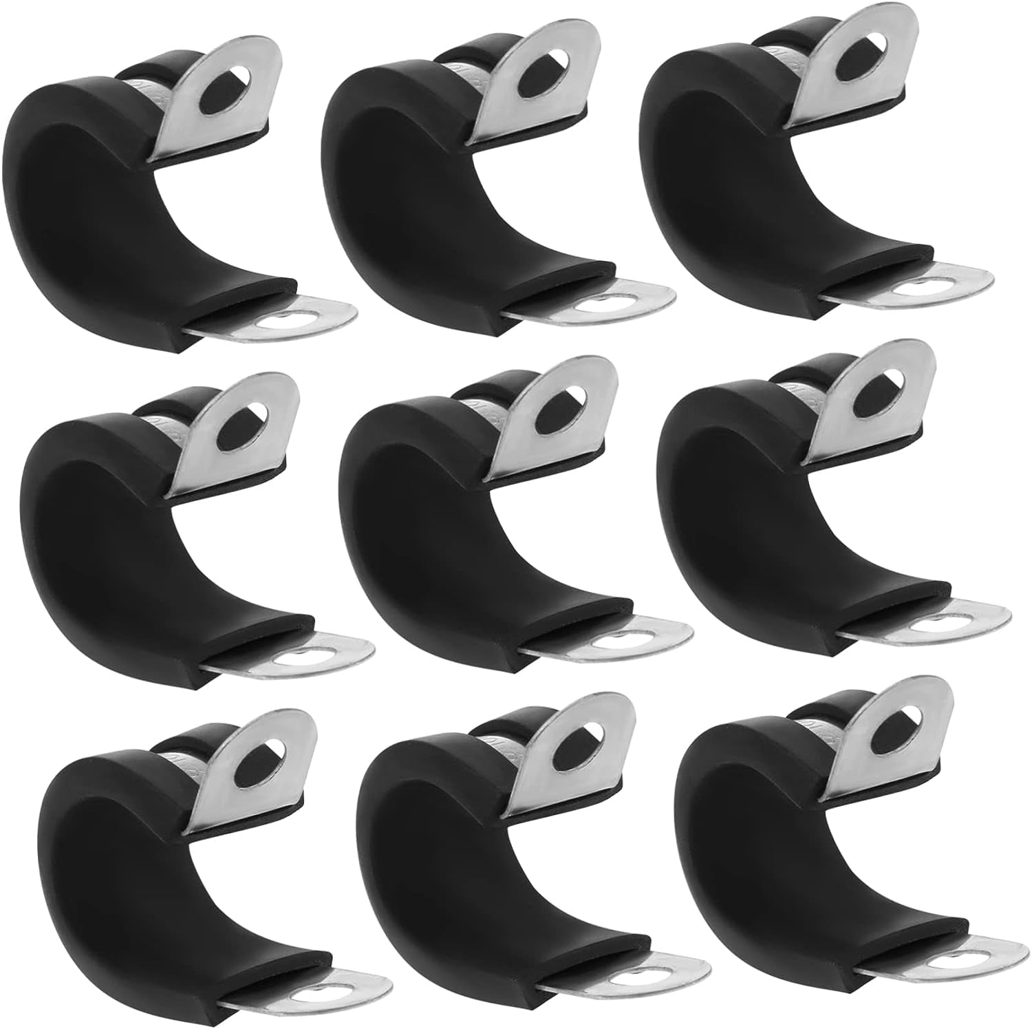 30pcs R-Type Tube Clamp Cord Fastener Tubing Mounting Clips Adjustable ...