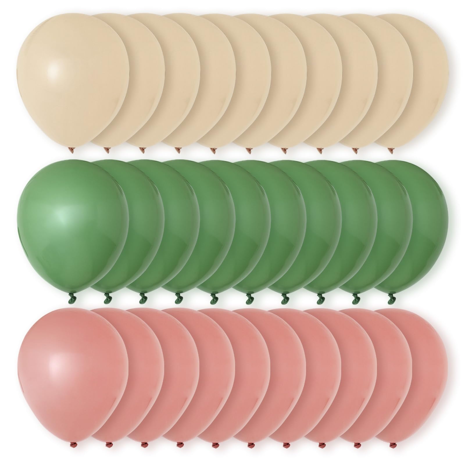 30pcs Retro Color Balloon DHF10 Set 12'' Retro Bean Paste Green Apricot ...