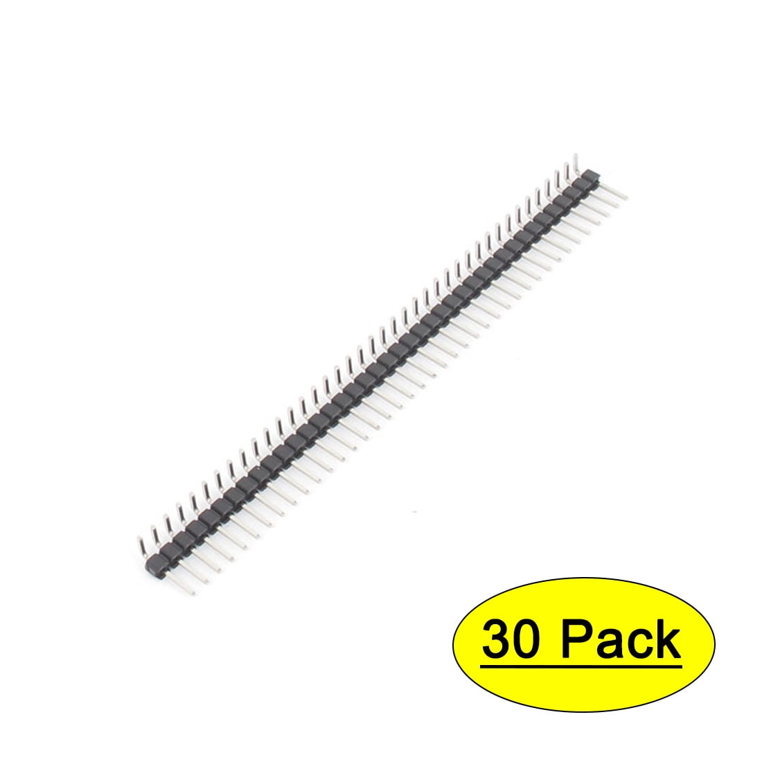 30Pcs Right Angle 40-pin 2.54mm Male Pin Header for Breadboard 1x40 ...