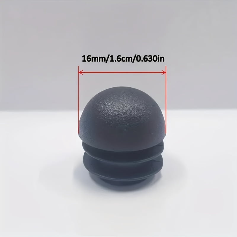 30pcs Round Black Plastic End Caps Plugs Chair Leg Inserts for Metal ...