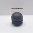30pcs Round Black Plastic End Caps Plugs Chair Leg Inserts for Metal ...