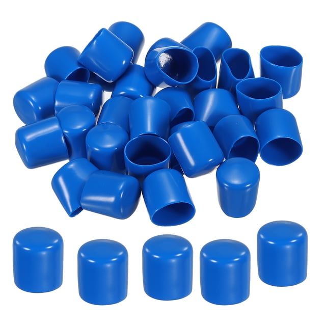 30pcs Rubber End Caps Cover 1 inch Vinyl Screw Thread Protector Round ...