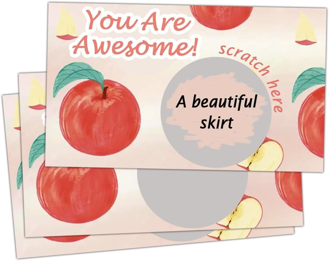30pcs Scratch Off Card Apple Design, 4x3 Inch Scratch Rewards Cards for ...