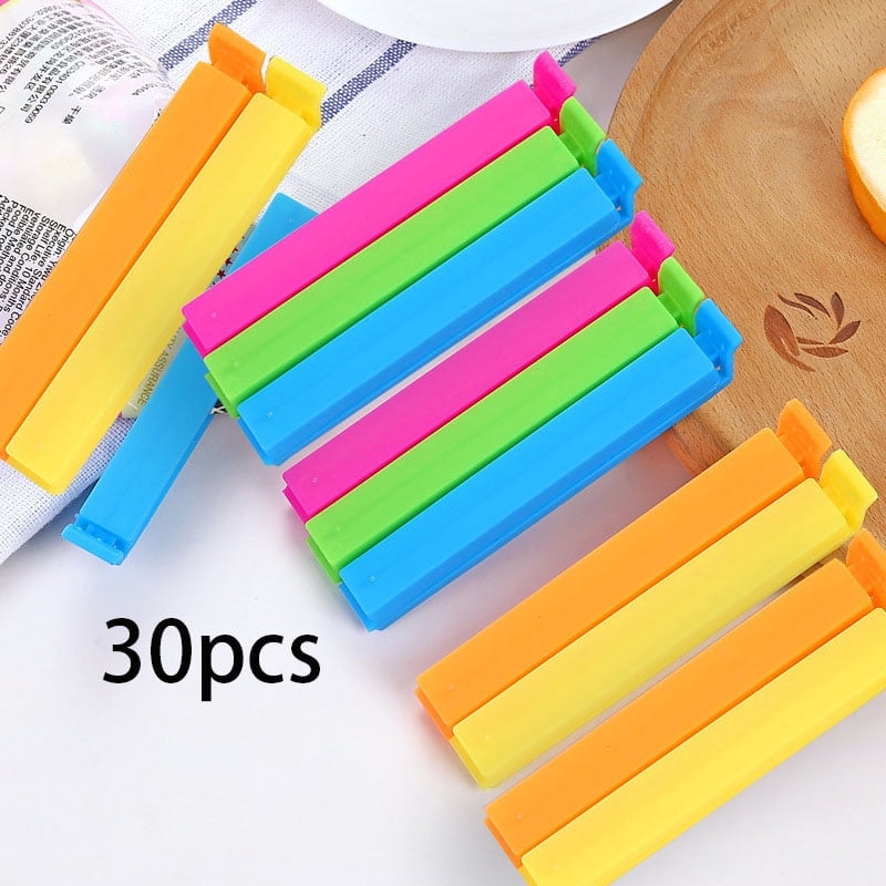 30pcs Sealing Clip Bag Plastic Bag Chip Clips Large Size Food Clips Bag ...
