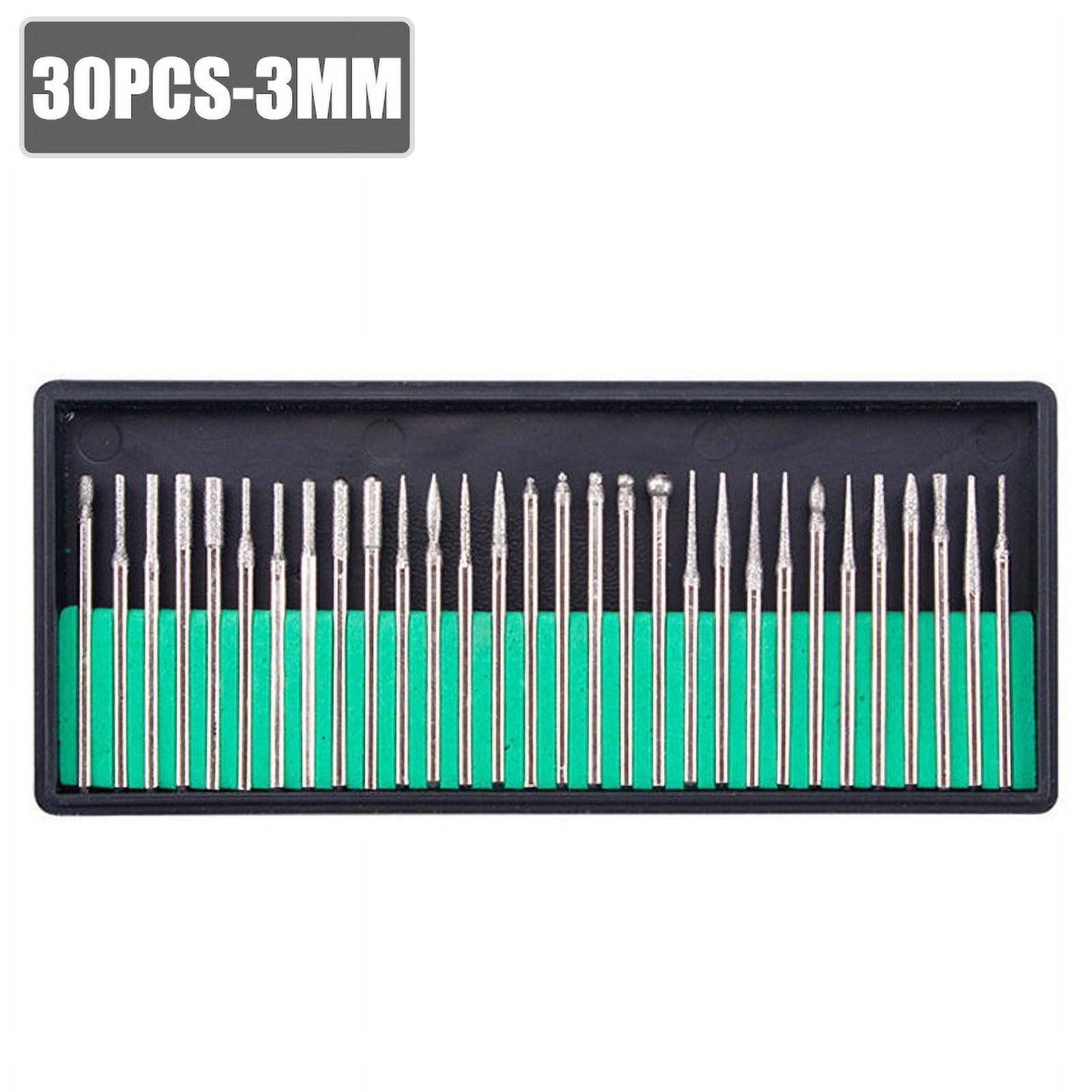 30pcs Shank Burs Set With Box Grinder Power Accessories Abrasive Drill ...