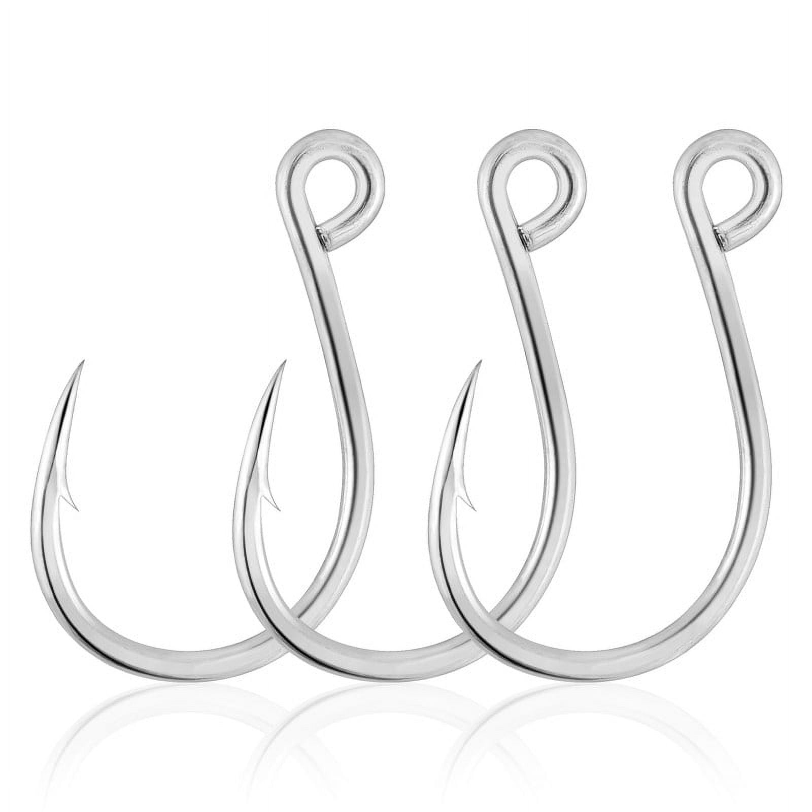 Dr.Fish 30pcs Single Replacement Hooks Inline Single Fishing Hooks Szie ...