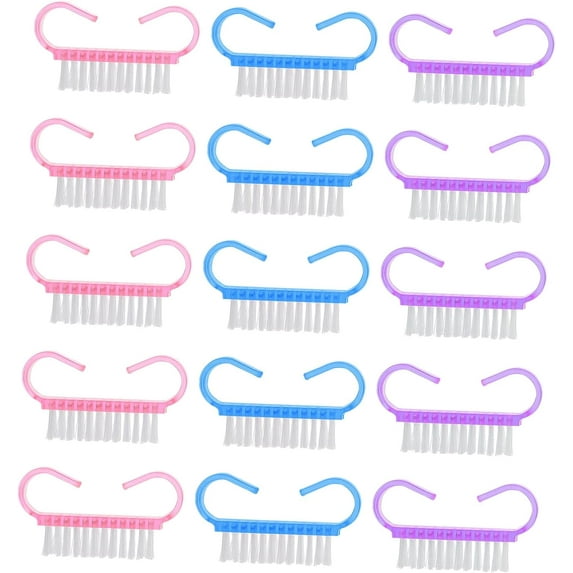 30pcs Small Horn Brush Fingernail Brush Cleaner Plastic Fingernail ...