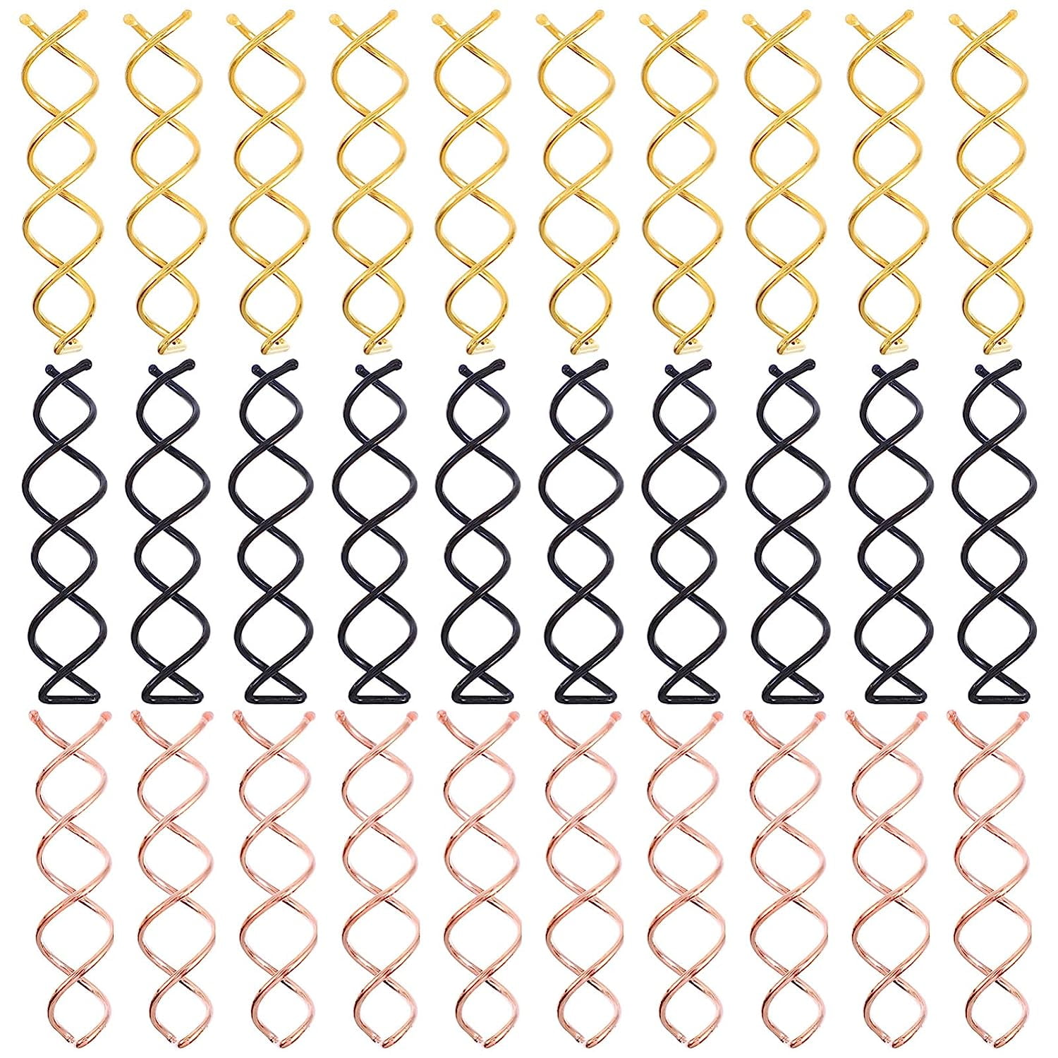 30pcs Spiral Hair Pin, Bun Twist Spiral Hair Pins Spiral Bobby Pins ...